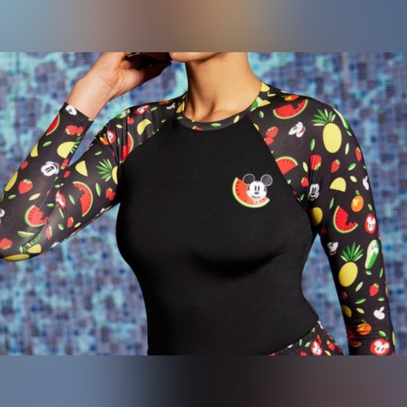 Disney | Tops | Disney Mickey Mouse Fruit Rash Guard Top Womens Size 4x ...